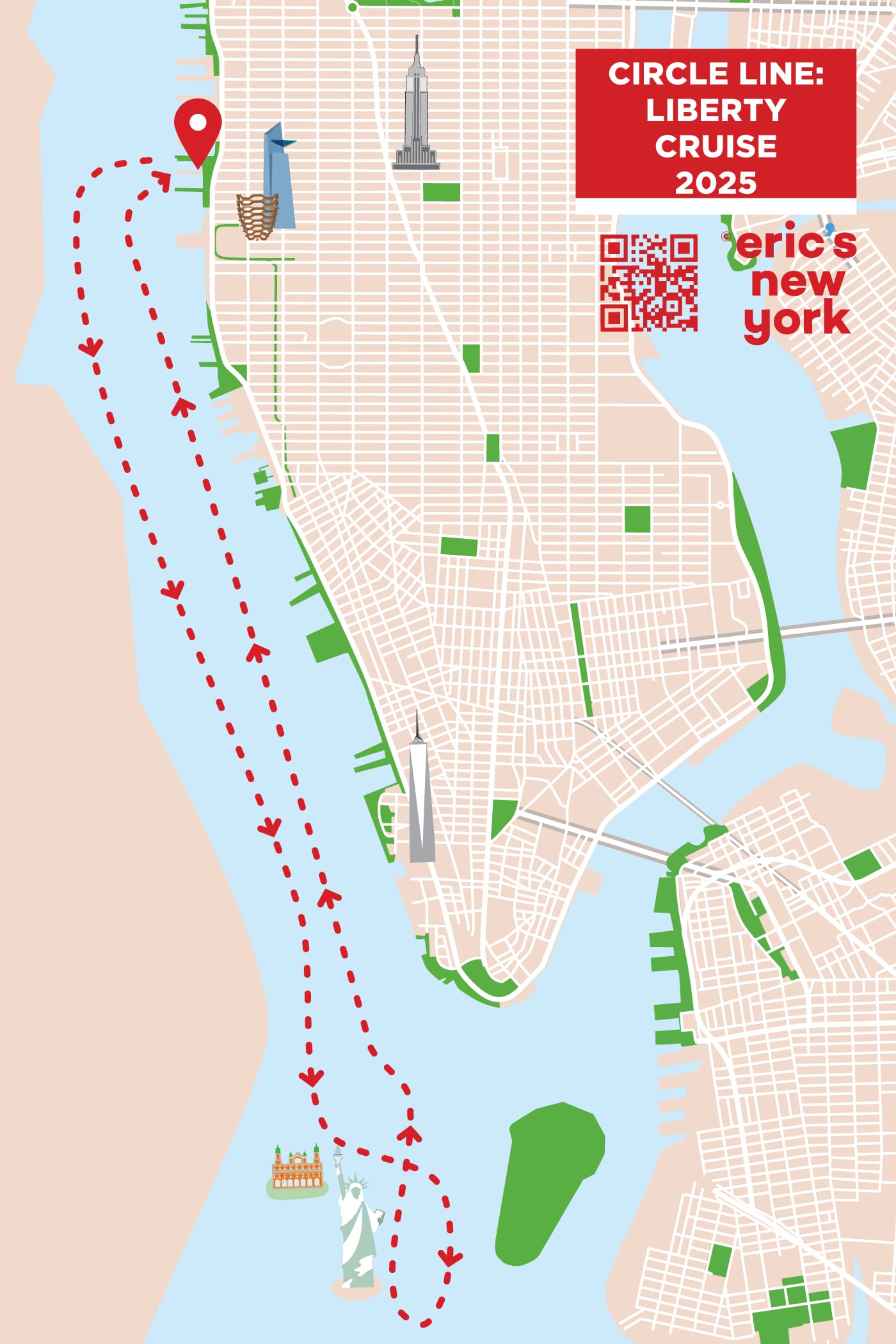 Circle Line crucero a la Estatua de la Libertad en Nueva York 1h